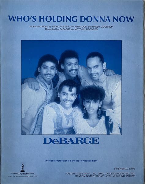 Debarge Whos Holding Donna Now 1985 Sheet Music — Antique Black Things