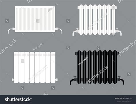 Different Types Radiators Heating House Set Stock Vector Royalty Free Shutterstock