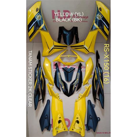 Hld Coverset Rsx Kuning Y15 Tanam Sticker Shopee Malaysia