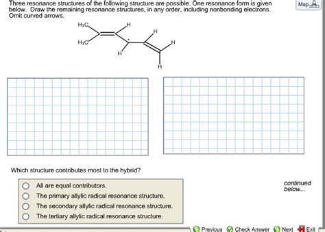 Solved Three Resonance Structures Of The Following Structure Chegg