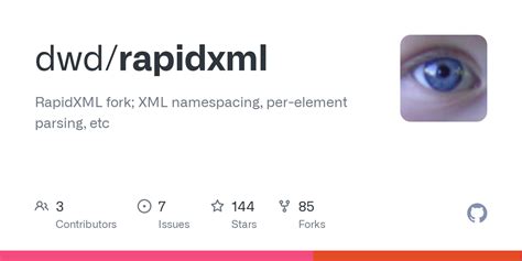 GitHub Dwd Rapidxml RapidXML Fork XML Namespacing Per Element Parsing Etc