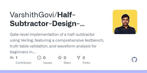 Github Varshithgovihalf Subtractor Design Verilog Gate Level Github Varshithgovihalf Subtractor Design Verilog Gate Level
