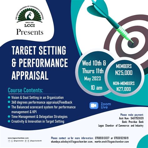 Target Setting And Performance Appraisal Lagos Chamber Of Commerce And Industry
