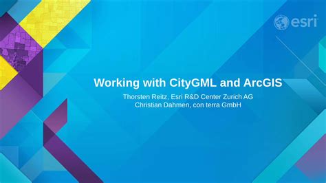 Pdf Working With Citygml And Arcgis Esri1 If A Building Only Consists Of One Homogeneous