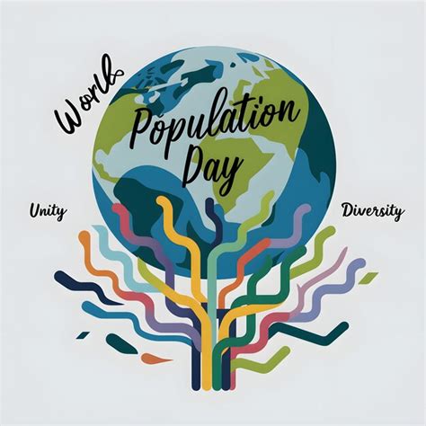 Multicultural And Stimulating World Population Day Illustration Vector
