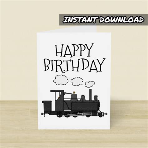 Card For Train Enthusiasts Etsy