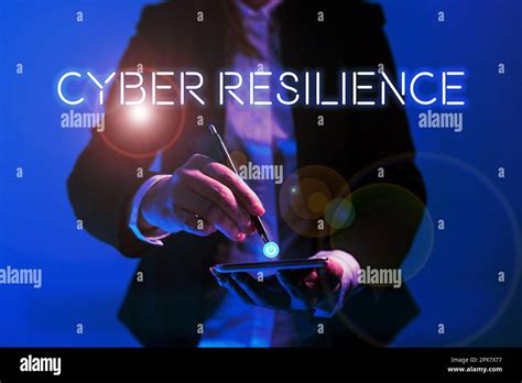 Text Caption Presenting Cyber Resilience Concept Meaning Measure Of How Well An Enterprise Can