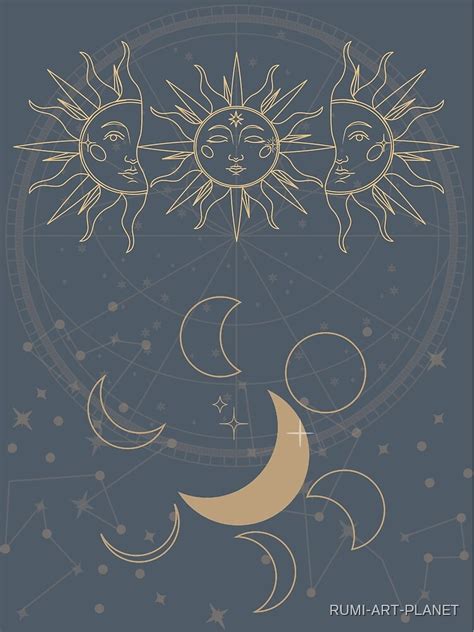 Split Moon With Phases Of Moon Art Celestial Art Poster For Sale By Rumi Art Planet Redbubble