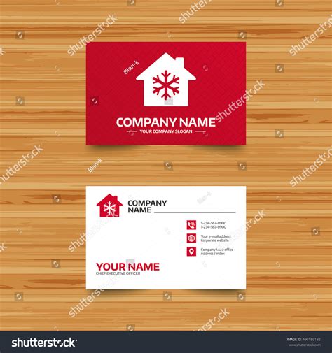 Business Card Template Air Conditioning Indoors Stock Vector Royalty
