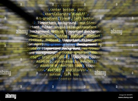 Real Css Code Developing Screen Programing Workflow Abstract Algorithm Concept Lines Of Css