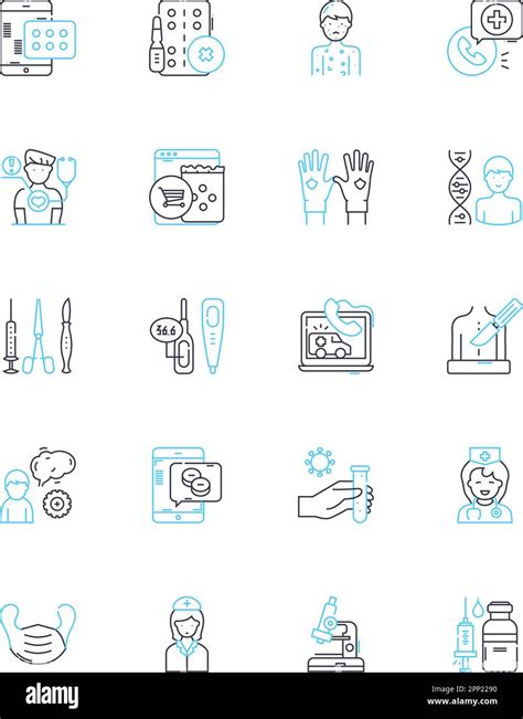Emotional Wellbeing Linear Icons Set Resilience Serenity Compassion