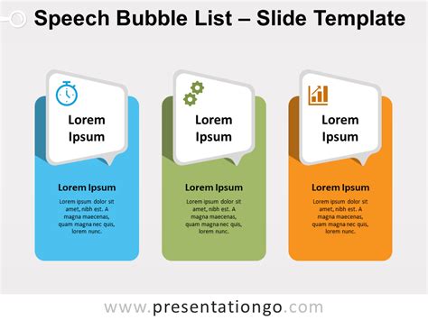 Speech Bubble List for PowerPoint and Google Slides - PresentationGO in 2021 | Powerpoint ...