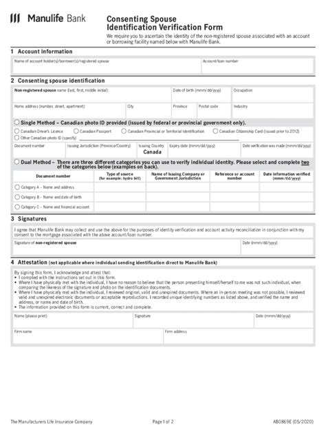 Fillable Online Ab0869e Consenting Spouse Identification Verification Form Ab0869e