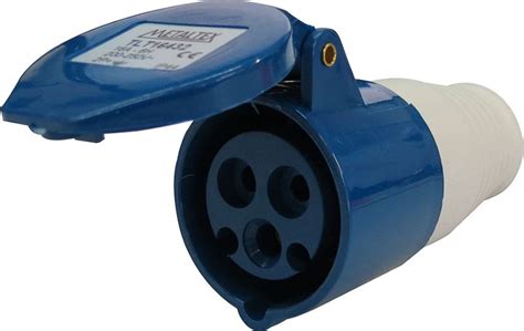 Tlt16432 Plug Femea 16a 2p E 6h Azul I15327 Metaltex Junção