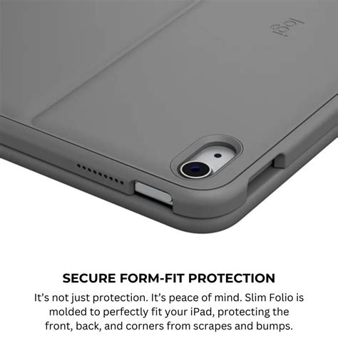 Logitech Slim Folio Keyboard Case For Ipad Thunder Match