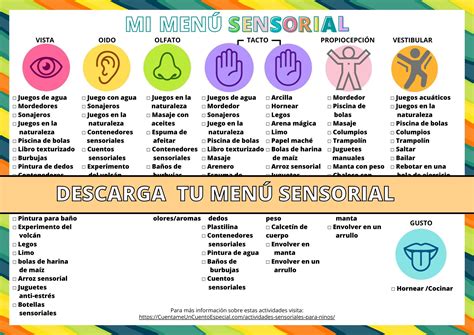 Hoja De Trabajo Con Detalles Sensoriales Y Respuestas