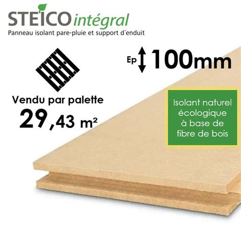 Panneaux Ite Laine De Bois Steico Integral Epaisseur 100mm R 2 50 Palette EntiÈre 29 43m²