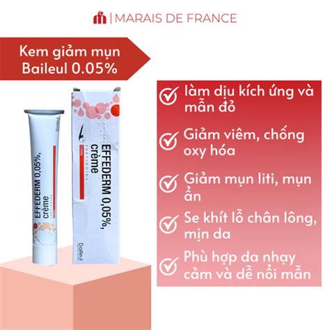 Kem Dưỡng Effederm 005 Bailleul Pháp Hỗ Trợ Tái Tạo Làm Mịn Và Cải