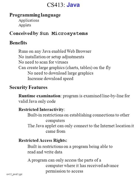 Cs413 Java Programming Language Applications Applets Ppt Download