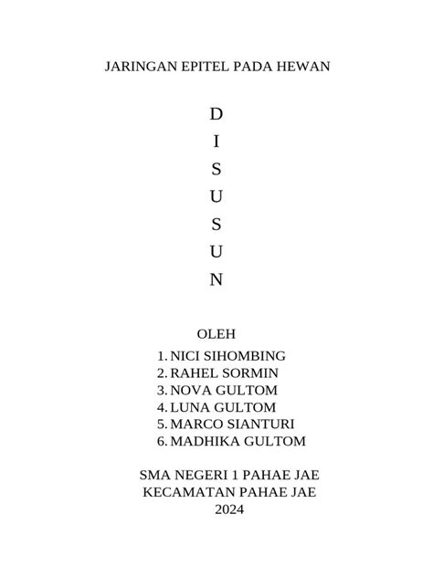 Jaringan Epitel Pdf