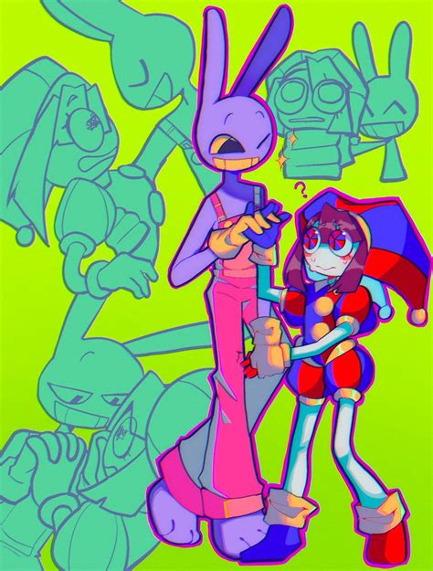 Pomni And Jax The Amazing Digital Circus Drawn By Maplemersh26 Danbooru