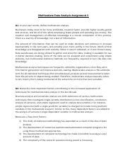 Multivariate Data Analysis Assignment Pdf Multivariate Data Analysis Assignment Q In Your
