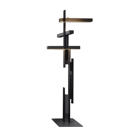 Oluce Las Nero Black Grey Floor Lamp