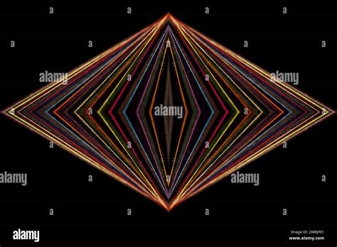 converging multi colored sewing thread on a black background stock