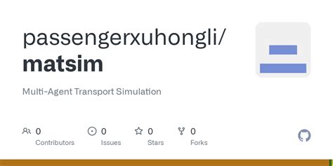 github passengerxuhongli matsim multi agent transport simulation