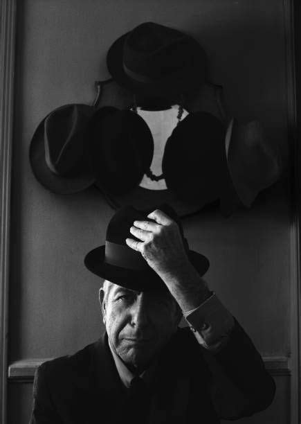 Singer Leonard Cohen Poses At A Portrait Session At His Home In Los