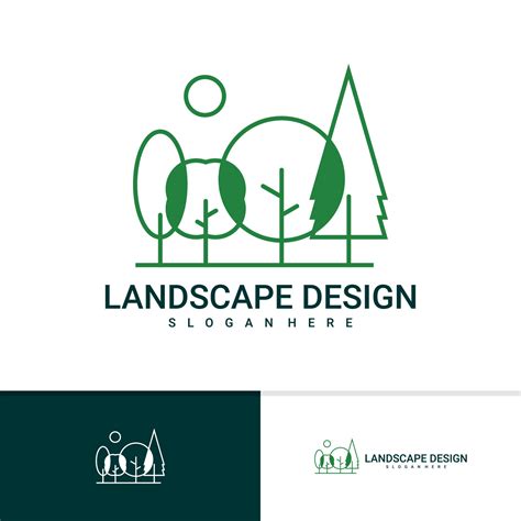 Landscape Tree Logo Vector Template Creative Tree Logo Design Concepts Vector Art At