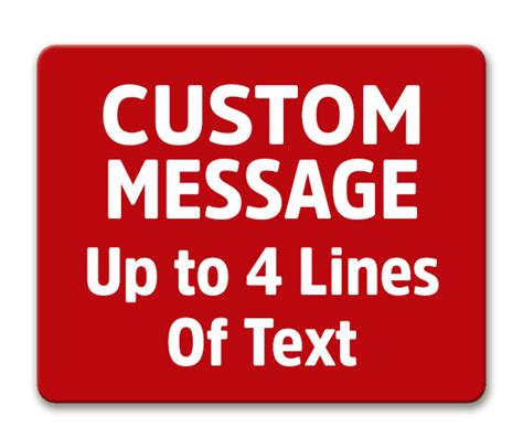 Aldon 4015 Cust Warning Sign Multiple Legend Length Of Line Values