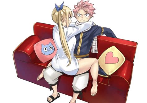 lucy heartfilia and natsu dragneel fairy tail drawn by mashima hiro