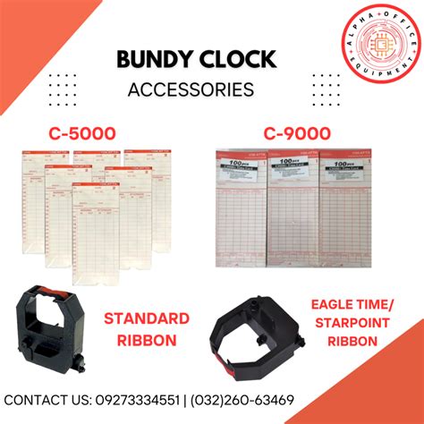 Bundy Clock Accessories Bundy Clock Ribbon Ink Ribbon Cartridge Time