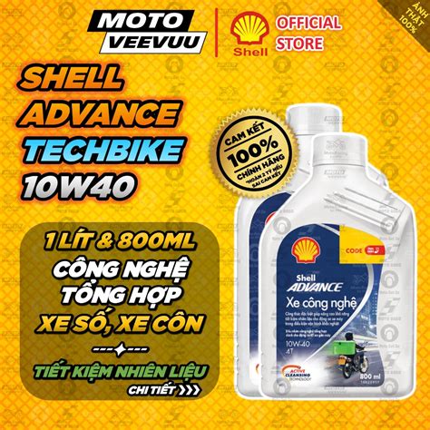 Mtvv Dầu Nhớt Công Nghệ Tổng Hợp Dành Cho Xe Số Shell Advance Xe Công Nghệ 1 LÍt And 800ml