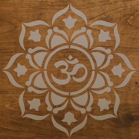 Buy Om Symbol Stencil For Wall Art And Diy Decor On Cliths Cliths
