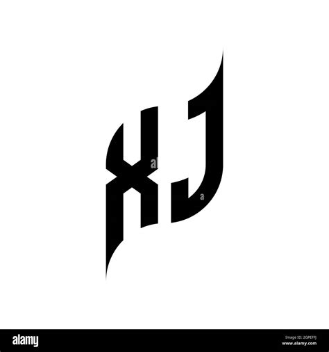 Xj Monogram Geometric Shape Style Template Monogram Initial Design Vector Isolated On White