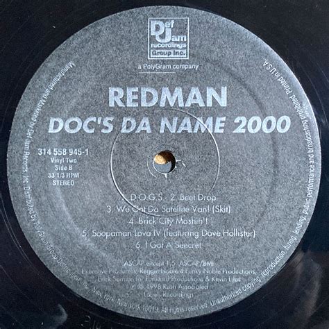 試聴あり Hiphop Lp Redman Docs Da Name 2000 2枚組lp 1998 Us盤 レコード
