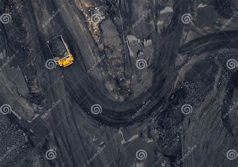 Coal Mining An Open Pit Extractive Industry Top View Aerial Stock Image Image Of Grab