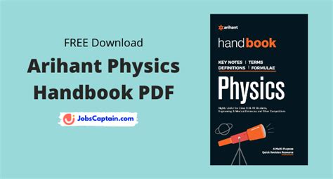 Arihant Physics Handbook Pdf Download