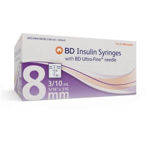 Bd 0 3 Ml Insulin Syringes With Ultra Fine Needle 31g X 5 16 Inch