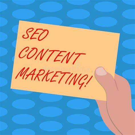 Word Writing Text Seo Content Marketing Business Concept For