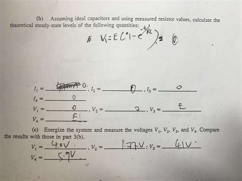 Solved Part 3 Series Parallel R C Dc Network A Construct
