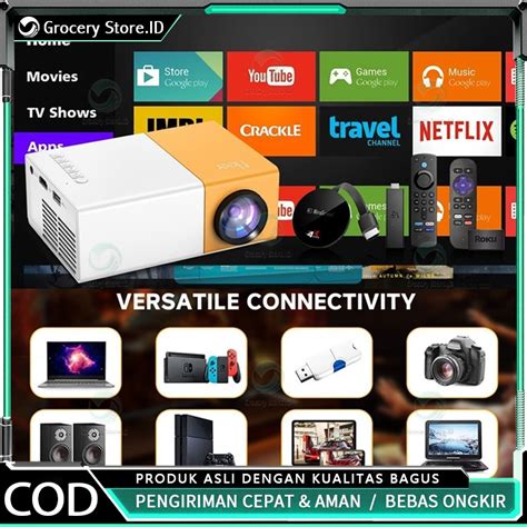 Jual Proyektor Mini YG Portable Led Mini Proyektor Hp Mini Home Theater HDMI Mini Proyektor