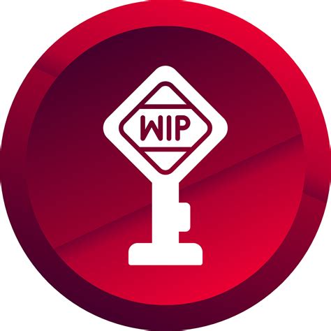 Wip Sign Board Glyph Button Icon 47503703 Vector Art At Vecteezy