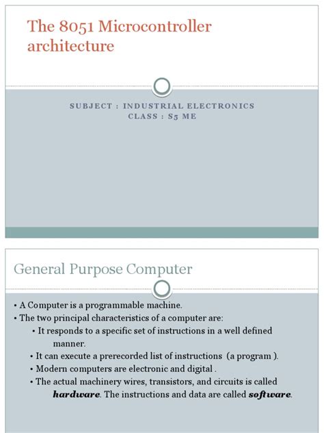 the 8051 microcontroller architecture pdf