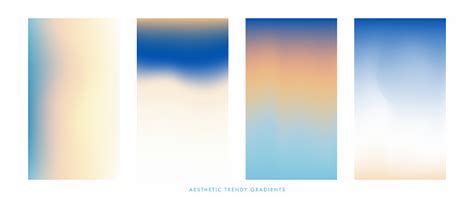 추상적 인 빛 하늘 이야기 세트 미니멀한 조경 디자인 파란색과 베이지 색 파스텔 색 세로 벡터 배너 0명에 대한 스톡 벡터 아트 및 기타 이미지 Istock