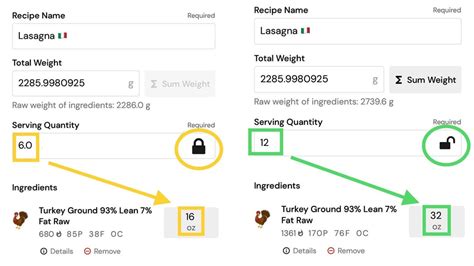 Conceptsuggestion Lock Icon On Serving Quantity Lock Allows You To