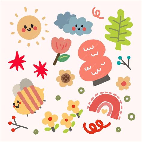 Premium Vector Flat Design Vector Cute Element Drawing Illustration