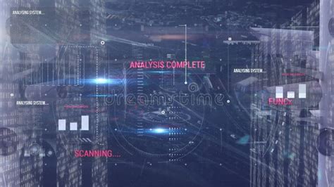 Animation Of Statistics And Data Processing Over Cctv Cameras And Cityscape Stock Footage